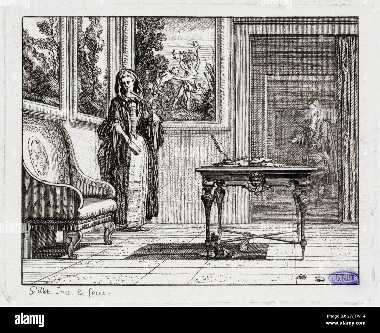 Claude Gillot (1673-1722). "Fables" of the Mothe. Illustration of ...