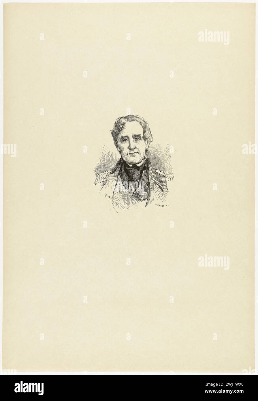 Edmond Morin (1824-1882). "Admiral Lyons" (1790-1858). Bois, 1859 ...