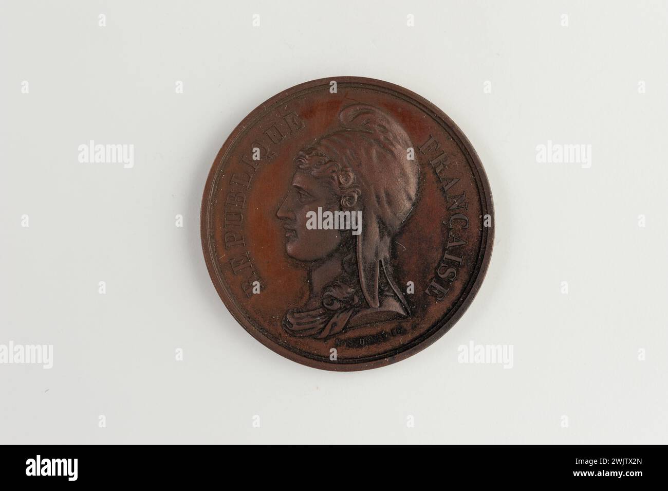 Carnavalet museum, medal collection Right bust of the Republic on the ...