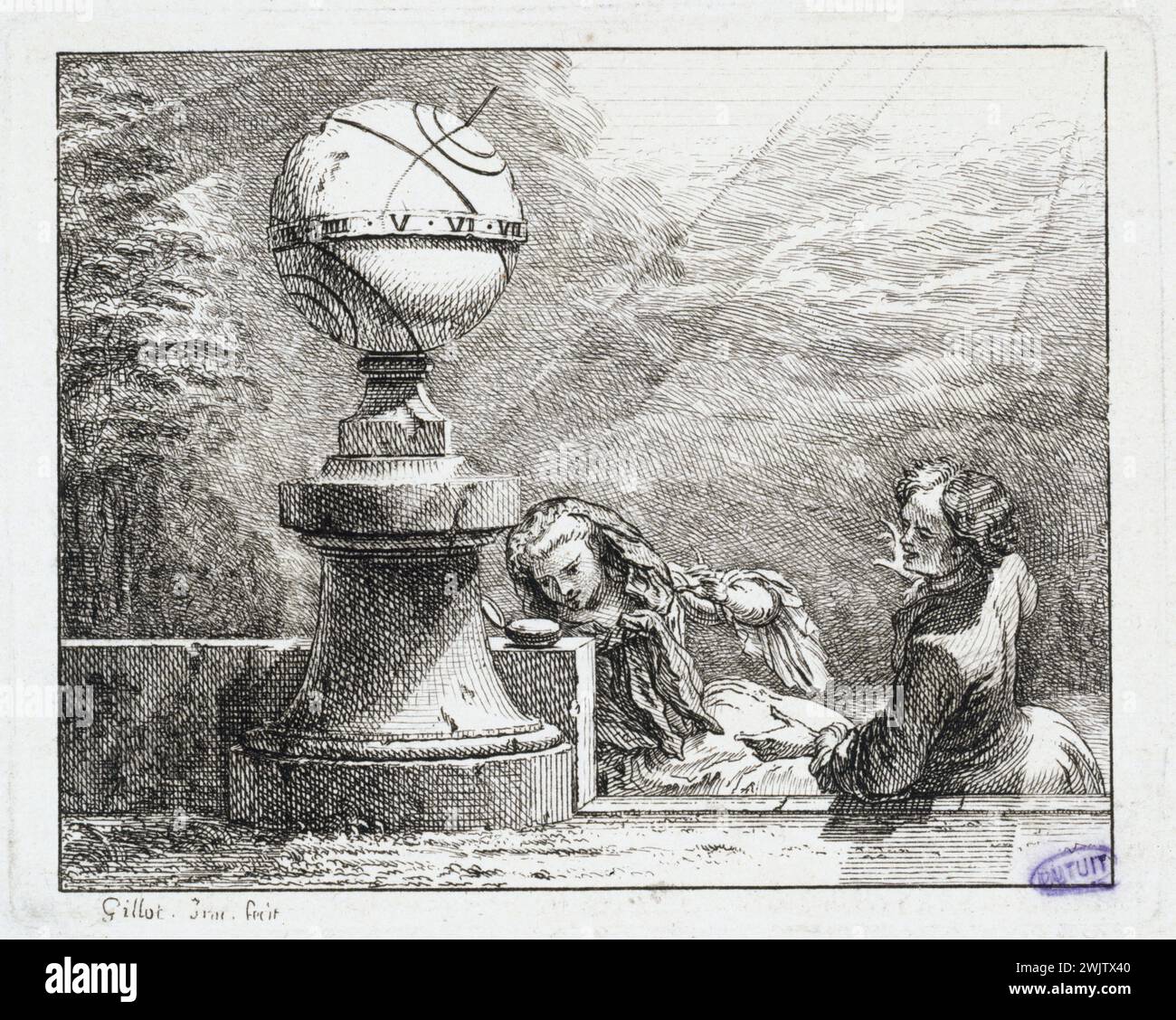 Claude Gillot (1673-1722). "Fables" of the Mothe. Illustration of the ...