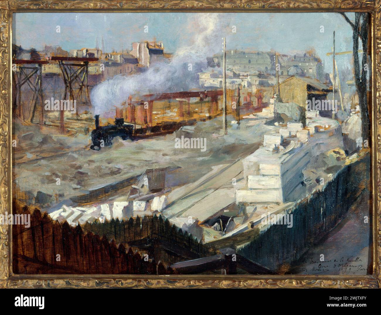 Victor Marec (1862-1920). "The work on Orsay station in 1899". Oil on ...