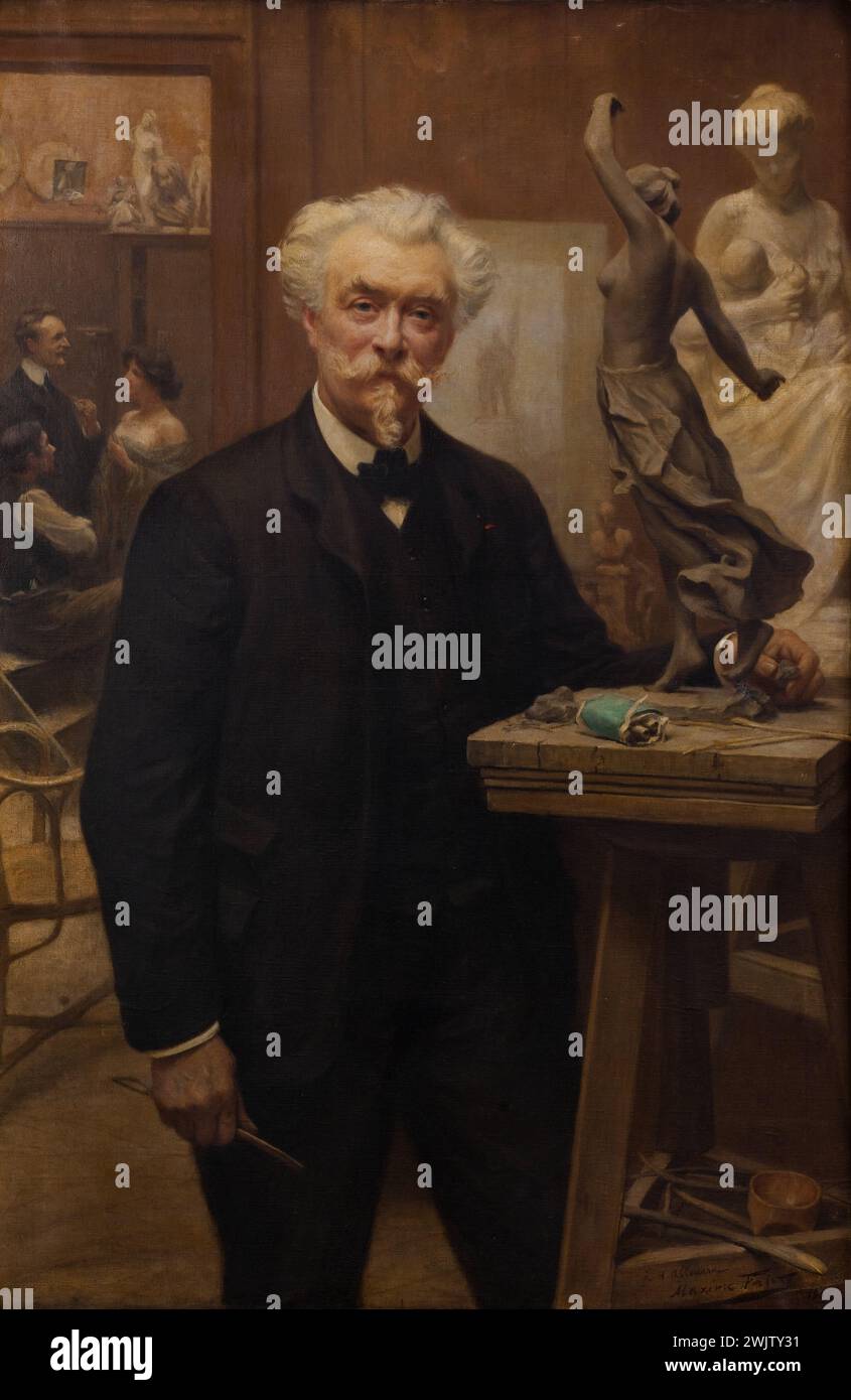 Léon Maxime Faivre (1856-1914). "Henri Allouard in his workshop". Oil ...