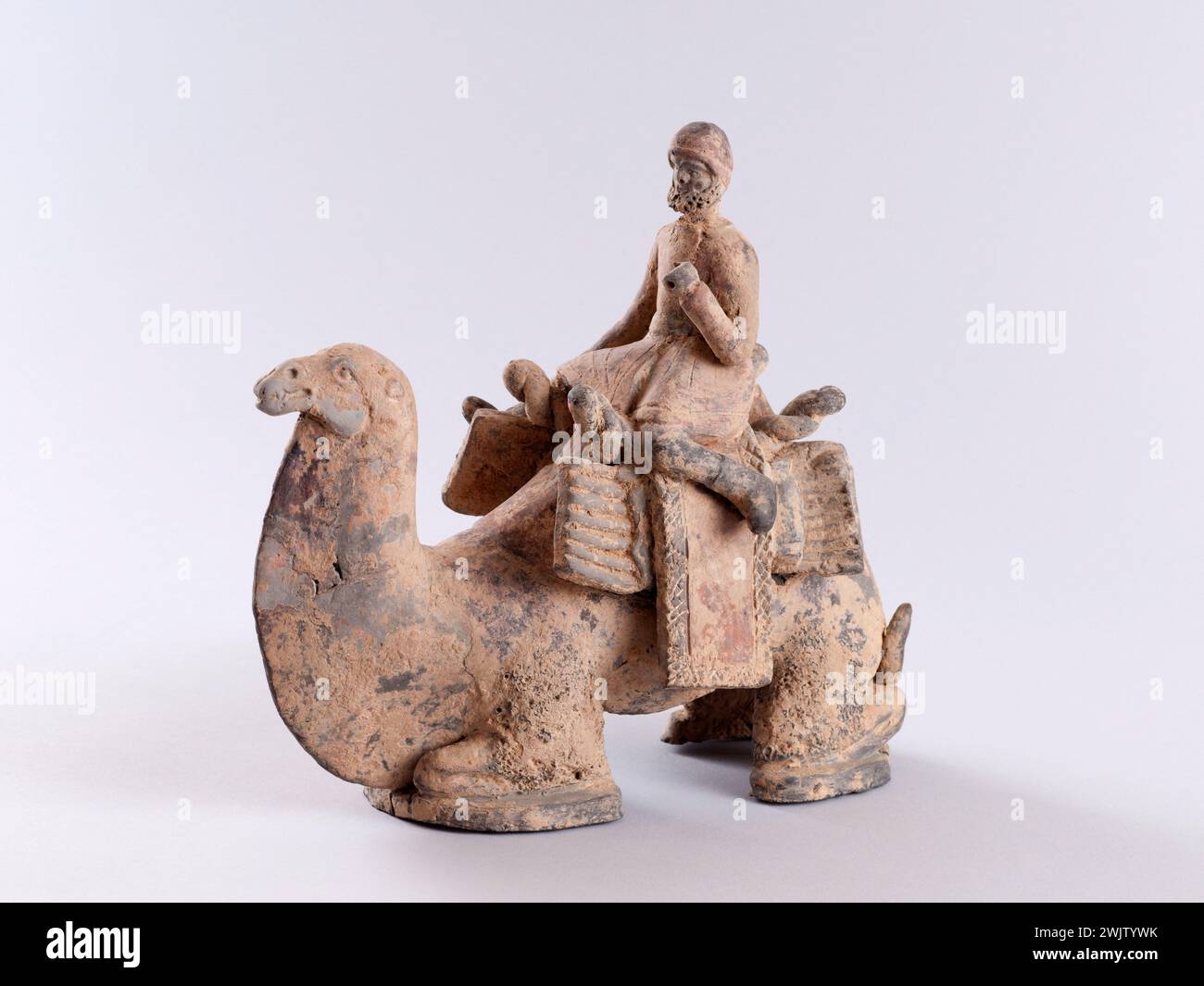 Mingqi camel. Terracotta with traces of polychromy. China, Northern Wei ...