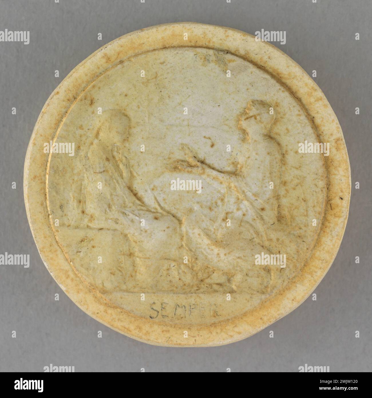 Louis Oscar Roty (1846-1911). "Marriage". Plaster. Paris, Carnavalet ...