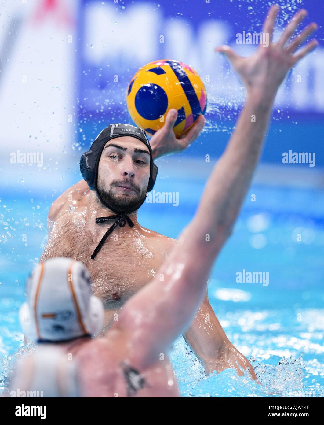 Doha, Qatar. 17th Feb, 2024. Alexandre Bouet of France competes during ...