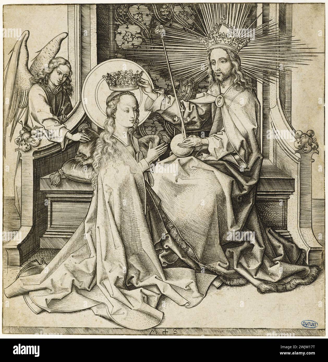 Martin Schonguer (around 1450-1495). Christ crowning the Virgin ...