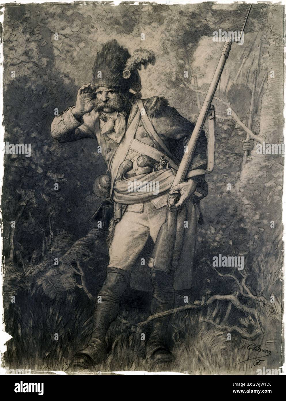 Victor Hugo (1802-1885). "Ninety-three: Sergeant Radoub". Gustave Brion ...