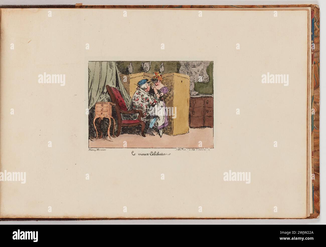 Monnier, Henry Bonaventure (n.1799-06-07-D.1877-01-03), the old single ...
