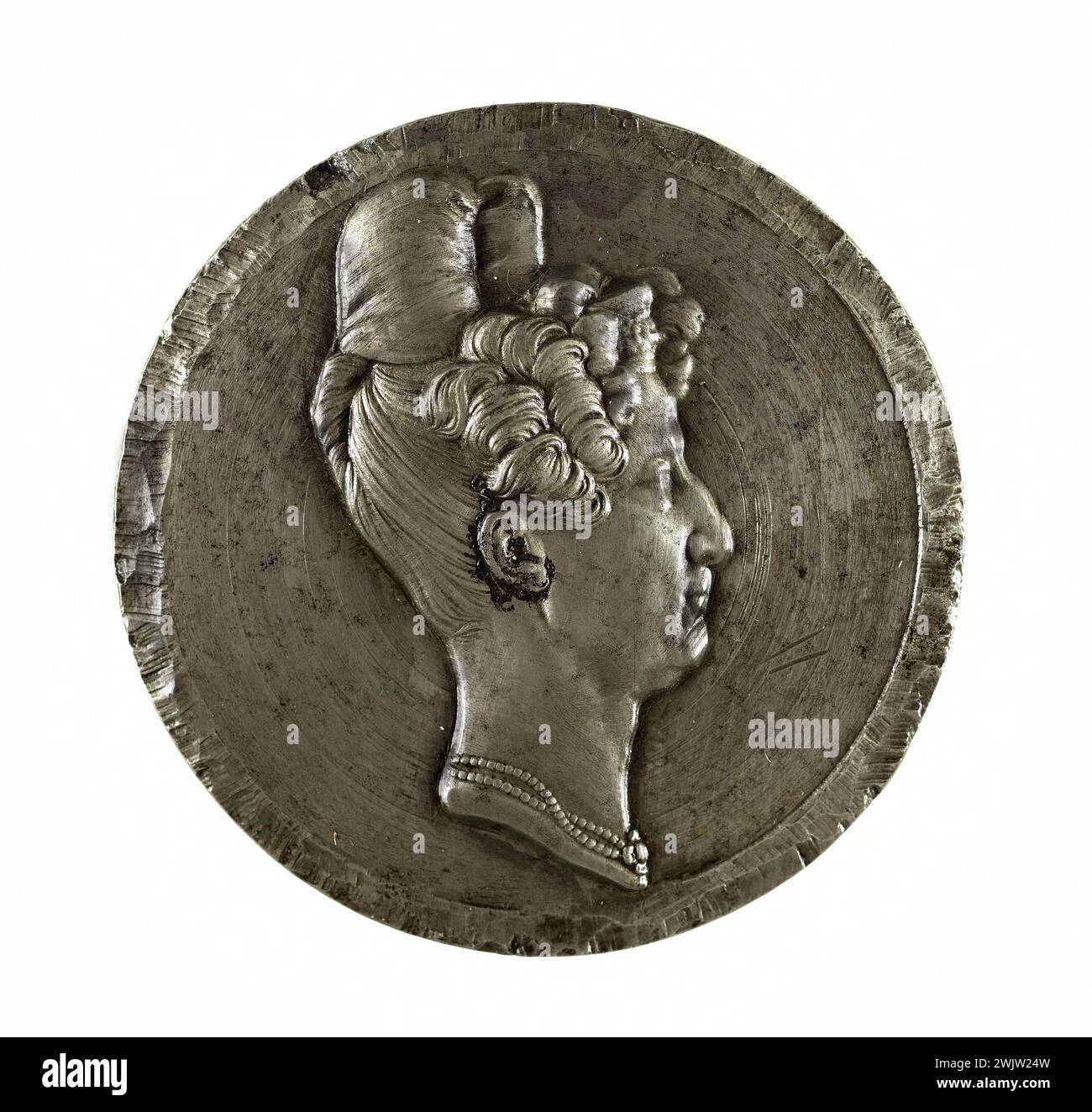 Rod. Medal matrix. Queen Marie-Amélie. Metal, steel., XIXth century ...