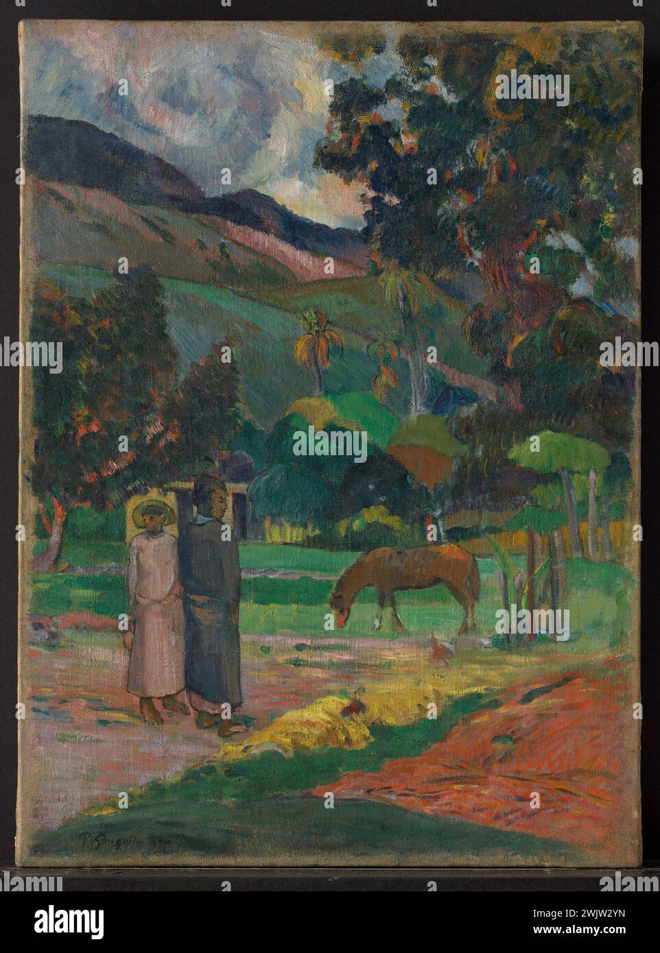 Tahitian Landscape Paul Gauguin 1892 Stock Photo - Alamy