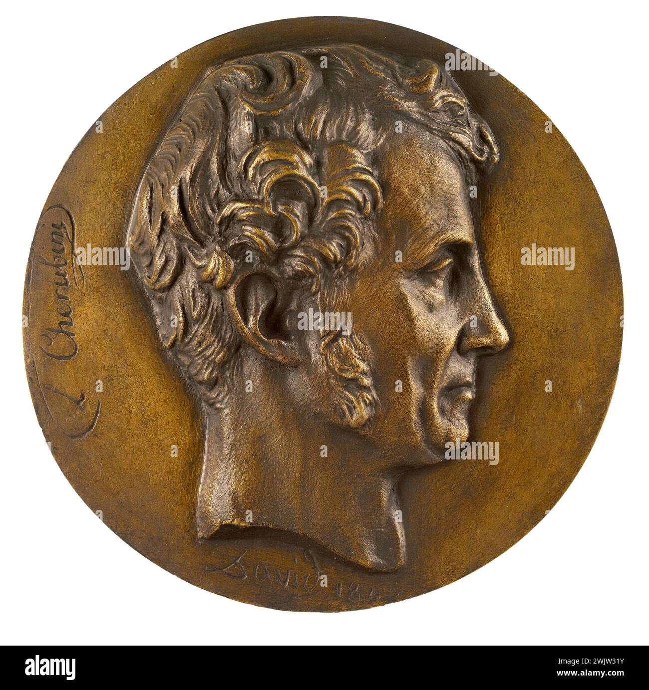 David d'Angers (1788-1856). Portrait of Luigi Cherubini (1760-1842 ...