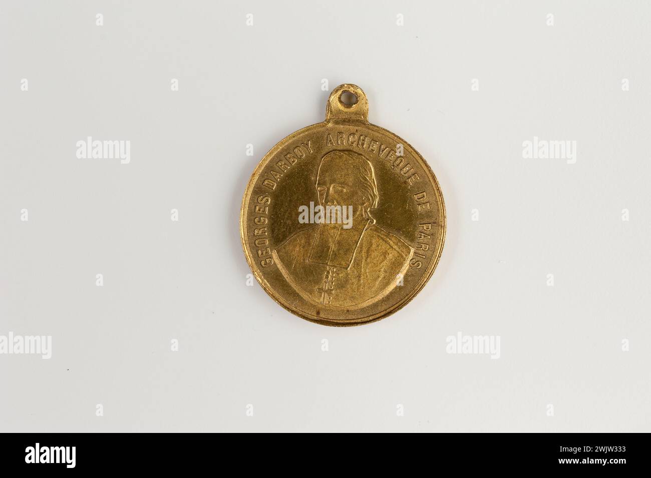 Carnavalet museum, medal collection Bust law of Bishop Darboy of three ...