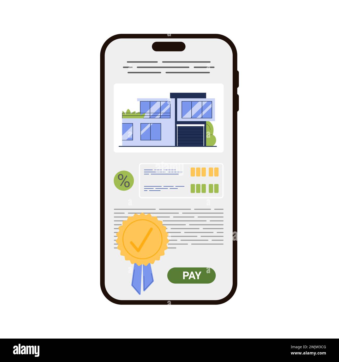 Sell house using mobile phone Stock Vector Images - Alamy