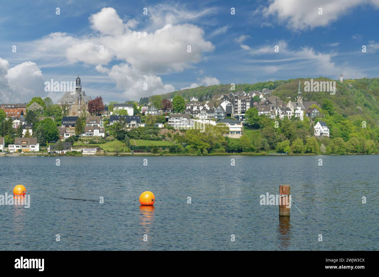 Town of Wetter Ruhr at Harkortsee,Ruhr River,Ruhrgebiet,North Rhine ...