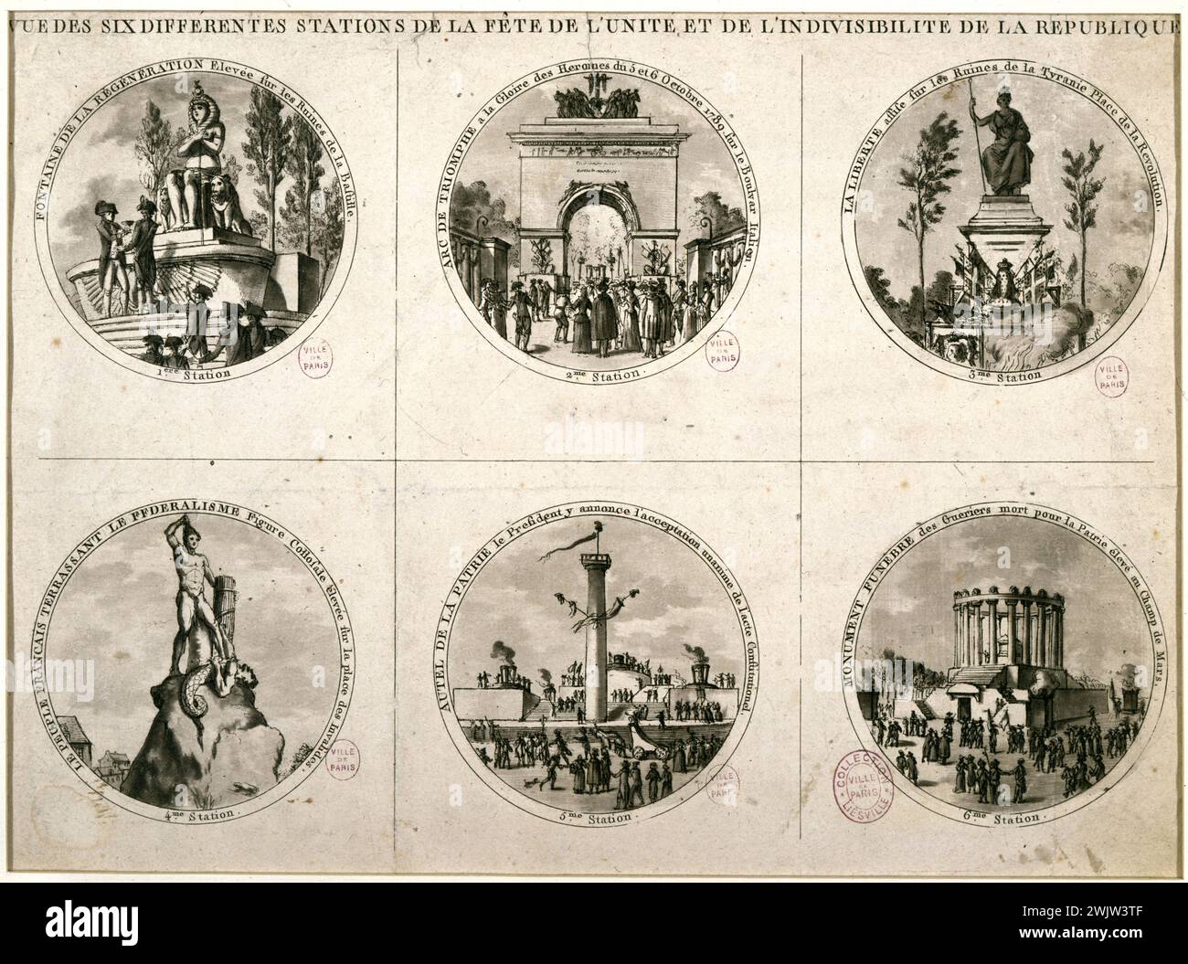 Views of six different stations of the Festival of Unity and the ...