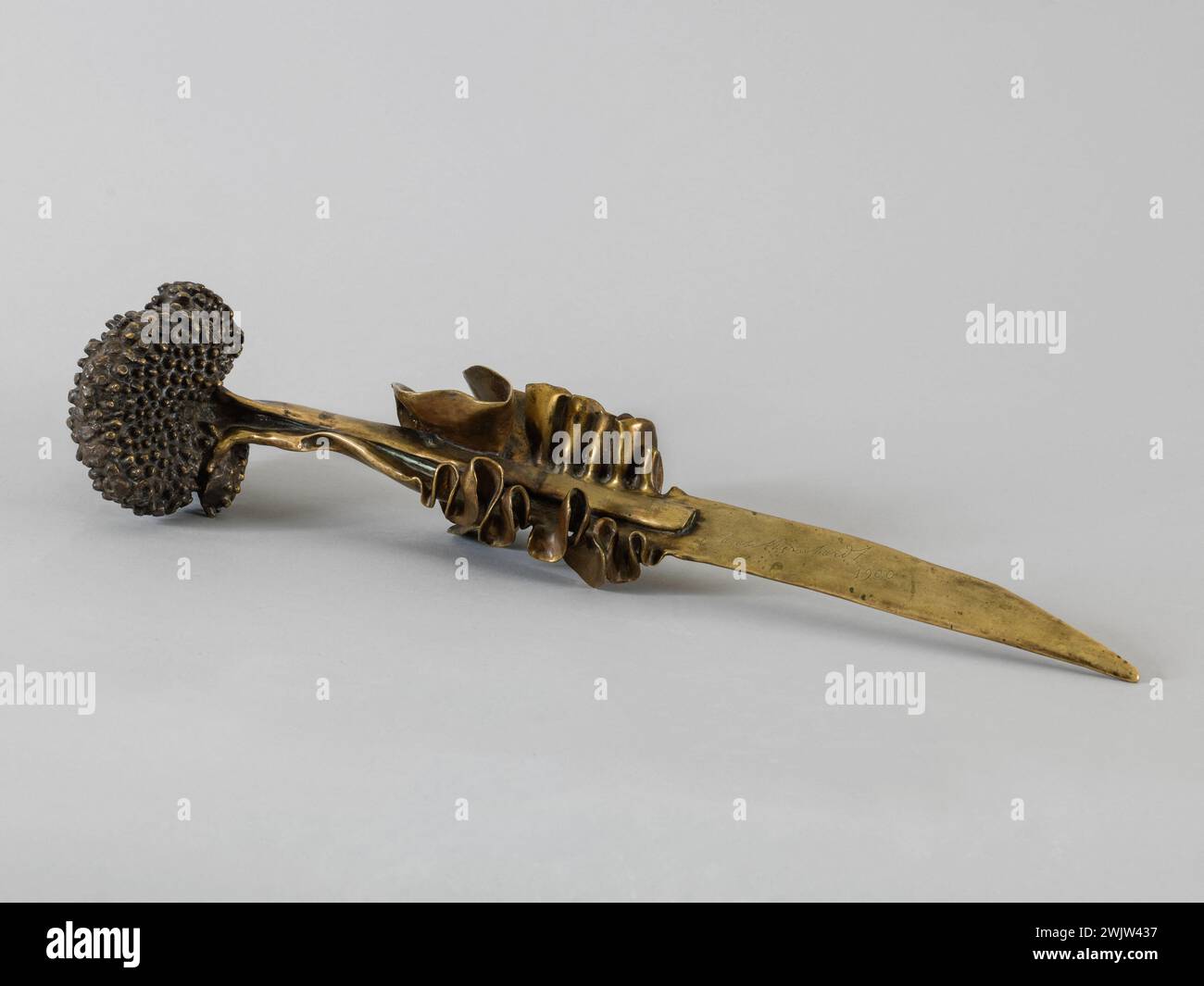 Sarah Bernhardt (1844-1923), French artist. "Algae". Dagger. Bronze ...