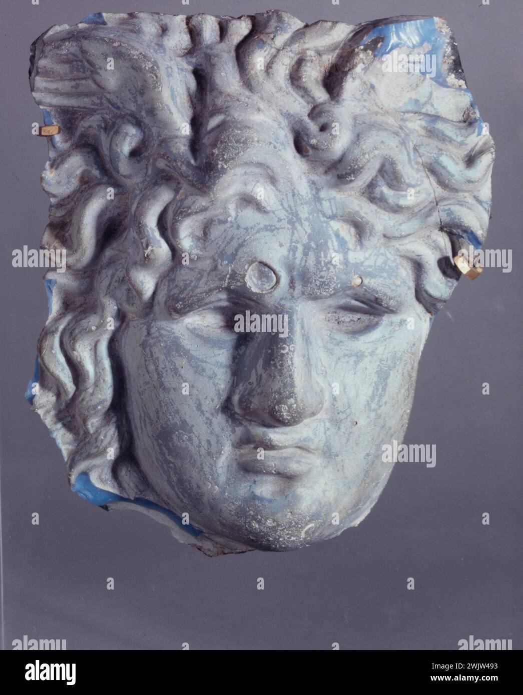 Anonymous. Glass plate decorated with a gorgon head. Ancient Rome, 2nd ...