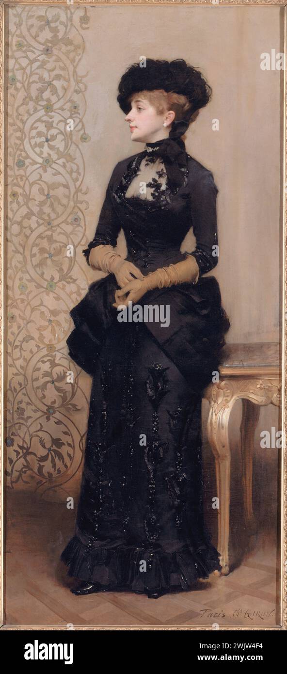 Charles Giron (1850-1914). "Woman with gloves known as La Parisienne ...