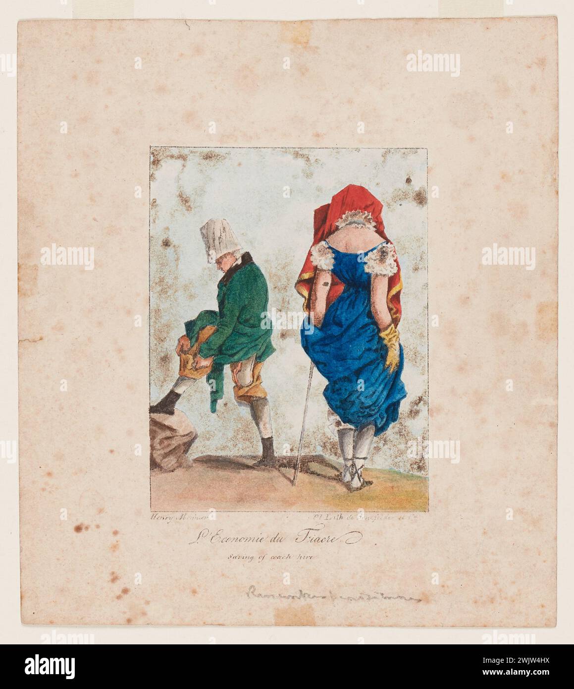 Monnier, Henry Bonaventure (n.1799-06-07-D.1877-01-03), the fiacre ...