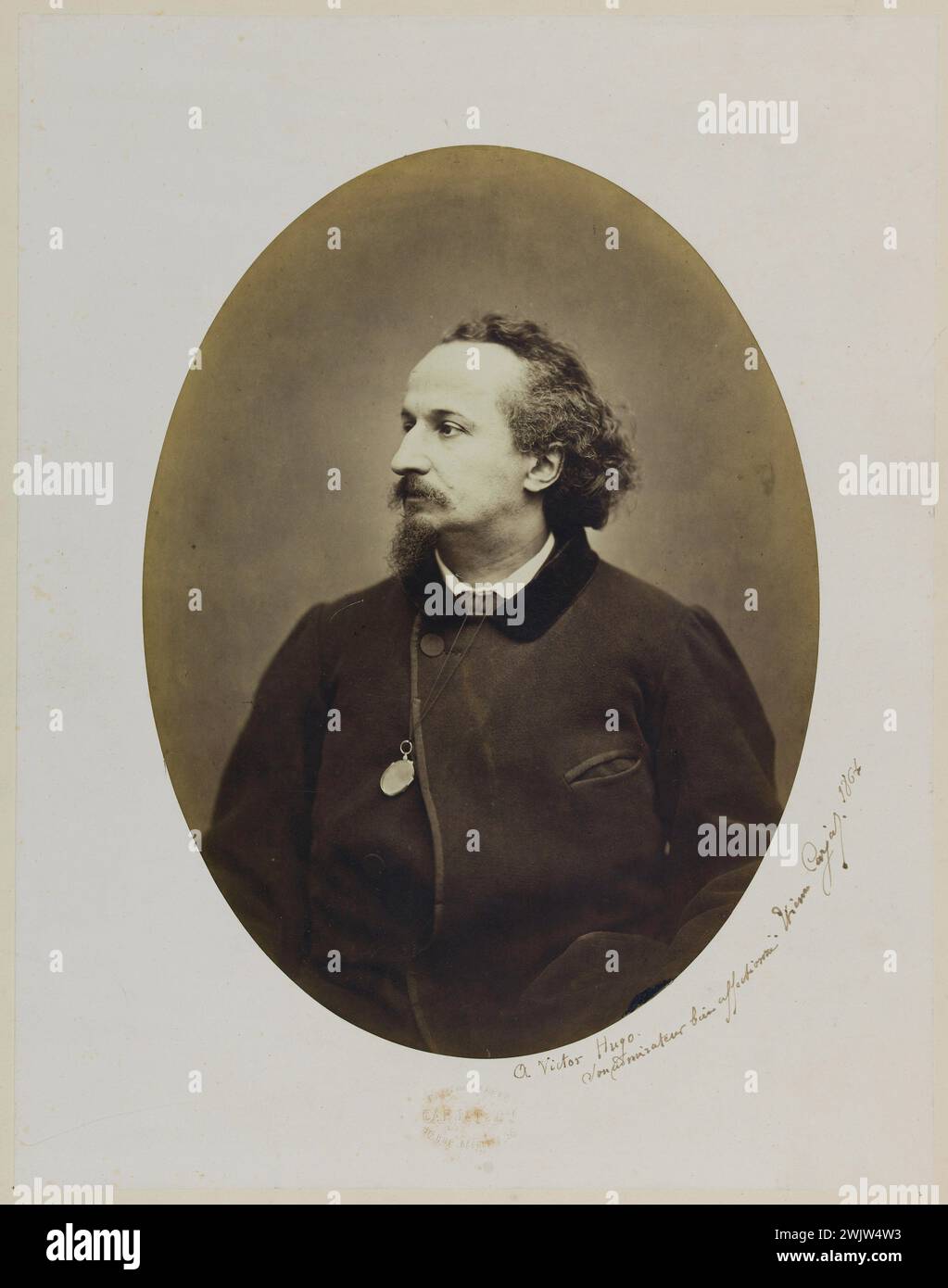 Self -portrait (dedicated to Victor Hugo). 1864. Photograph by Etienne ...