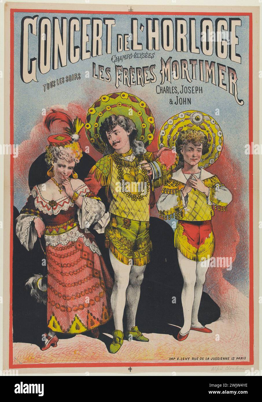 Alfred Choubrac (1853-1902). "Clock, the Mortimer brothers ...