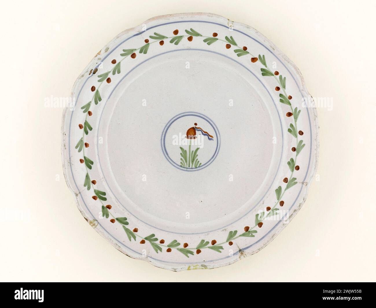 Anonymous. Plate with the Bonnet de la Liberté. Earthenware. Paris ...