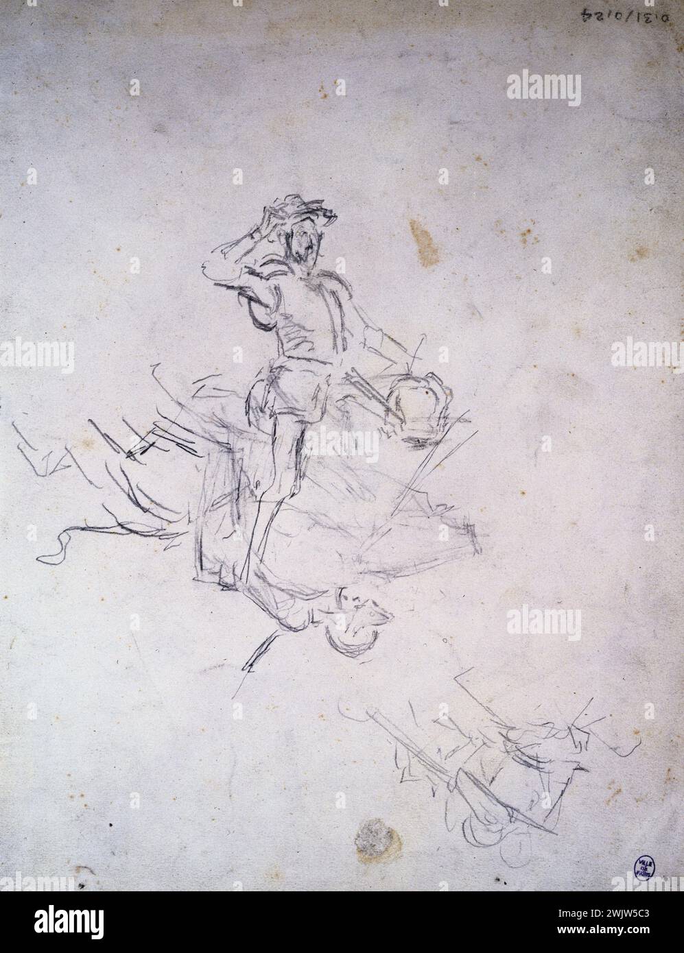 Daniel Virgin (Urratieta Ortiz, dit, 1851-1904). Drawing for Don ...