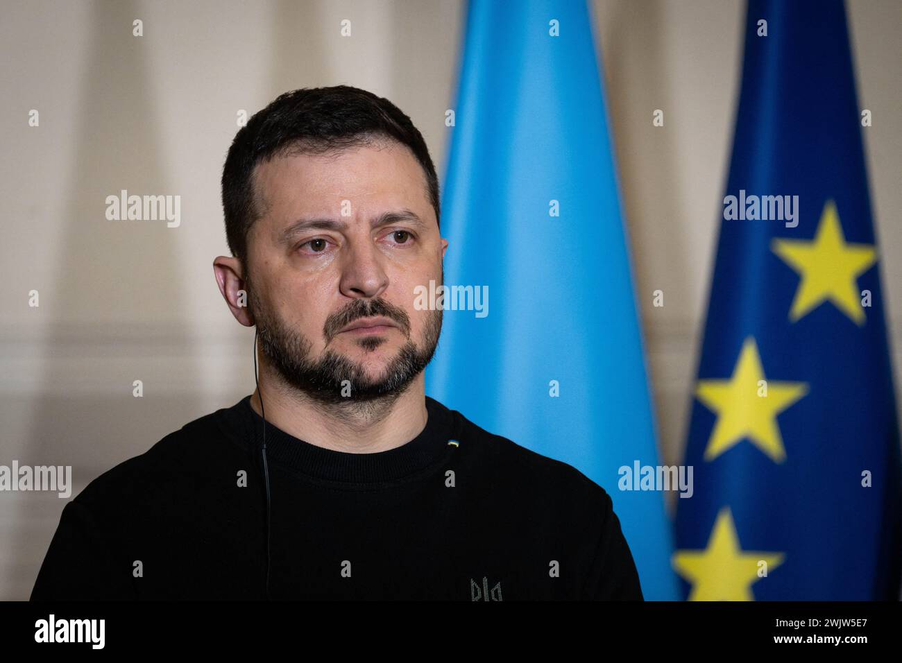 Paris, France. 17th Feb, 2024. Ukraine's President Volodymyr Zelensky ...