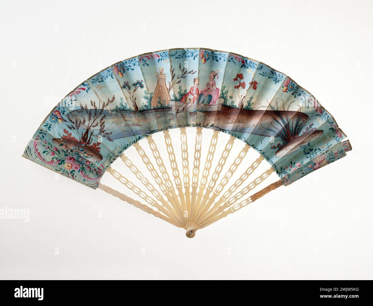 EVENTAIL. "Couple sitting on a stone bench in a landscape". Watercolor ...