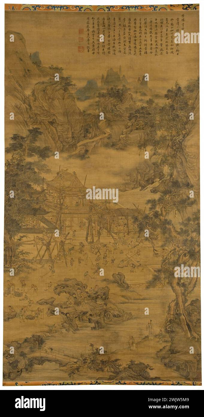 Ink and color on silk Cut Out Stock Images & Pictures - Alamy