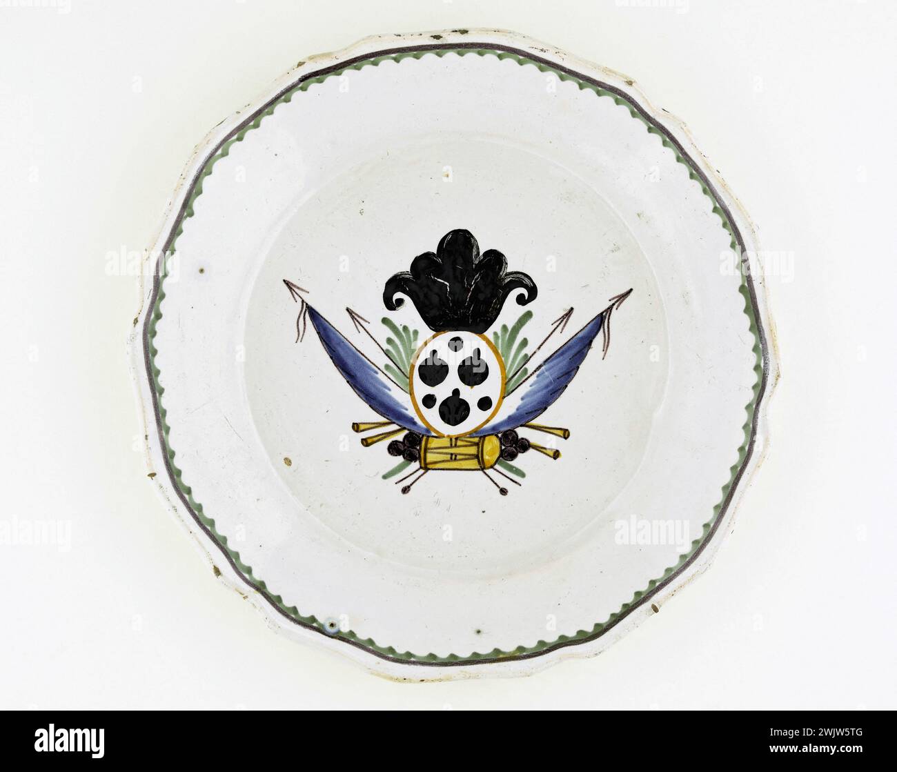 Anonymous. Plate with flags. Earthenware. 1789-1792. Paris, Carnavalet ...