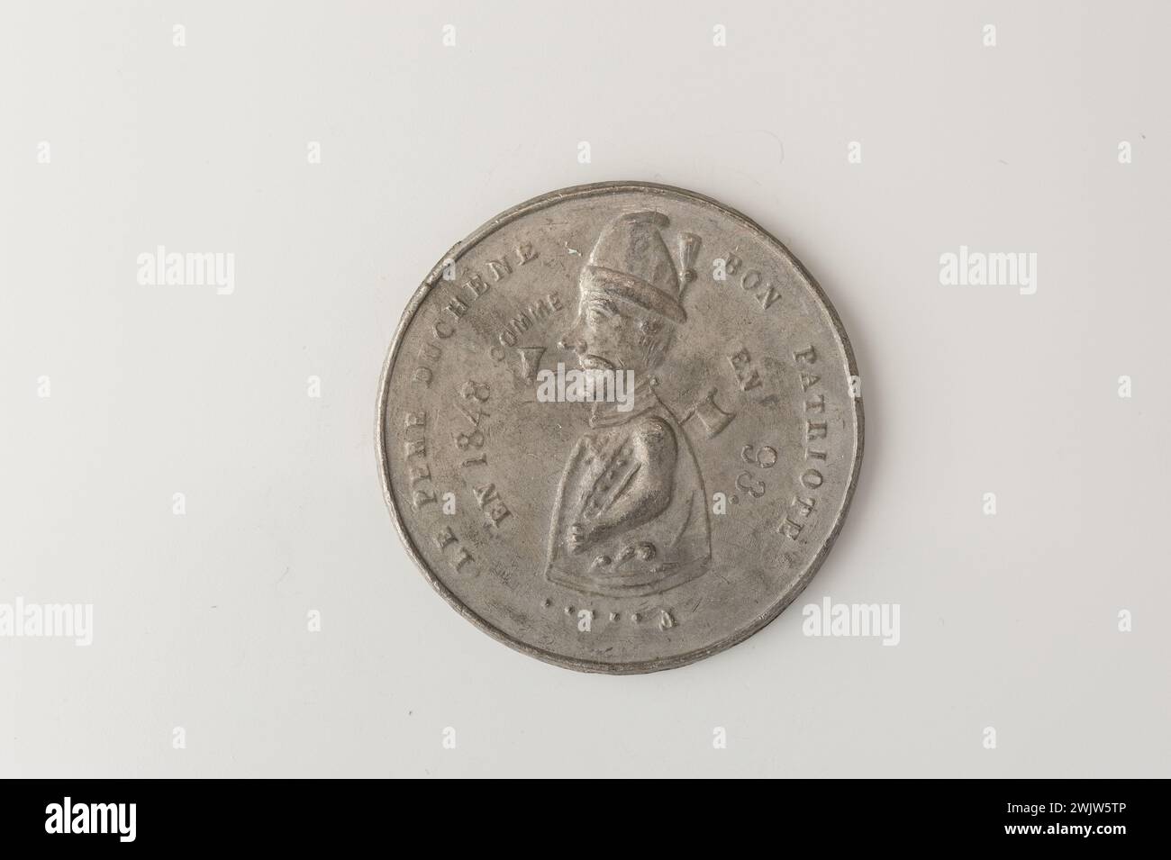 Carnavalet museum, medal collection Right male bust cut to the waist on ...
