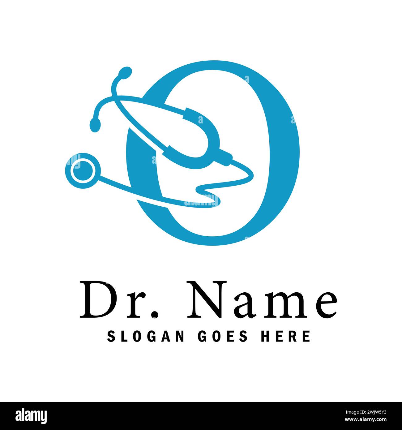 Letter O Stethoscope Logo. Alphabet O Doctor Business Icon Stock Vector ...