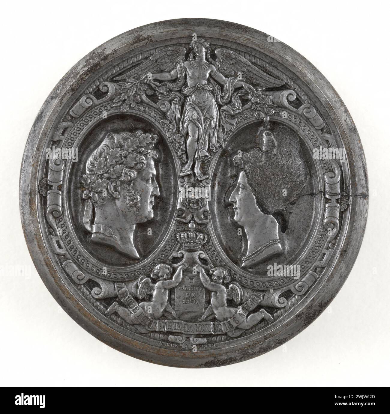 Albert-Désiré Barre (1818-1878). "Medal matrix. Louis-Philippe and ...