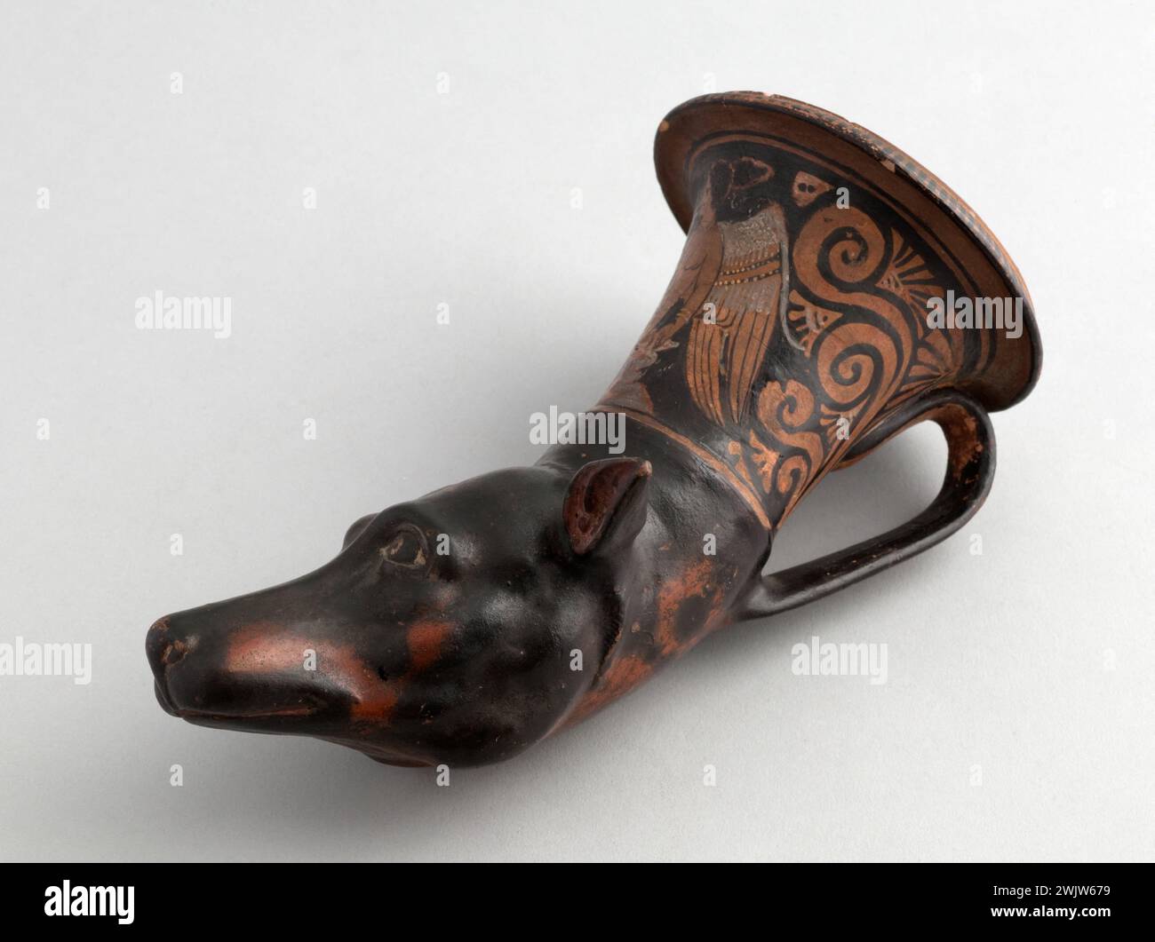 Darius painter or hell painter. Rhyton in the shape of a greyhound head ...
