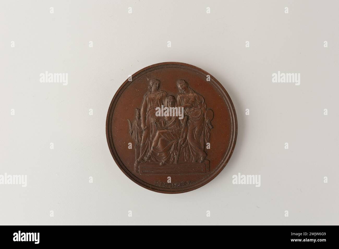 Carnavalet museum, medal collection Straight on a pedestal, the ...
