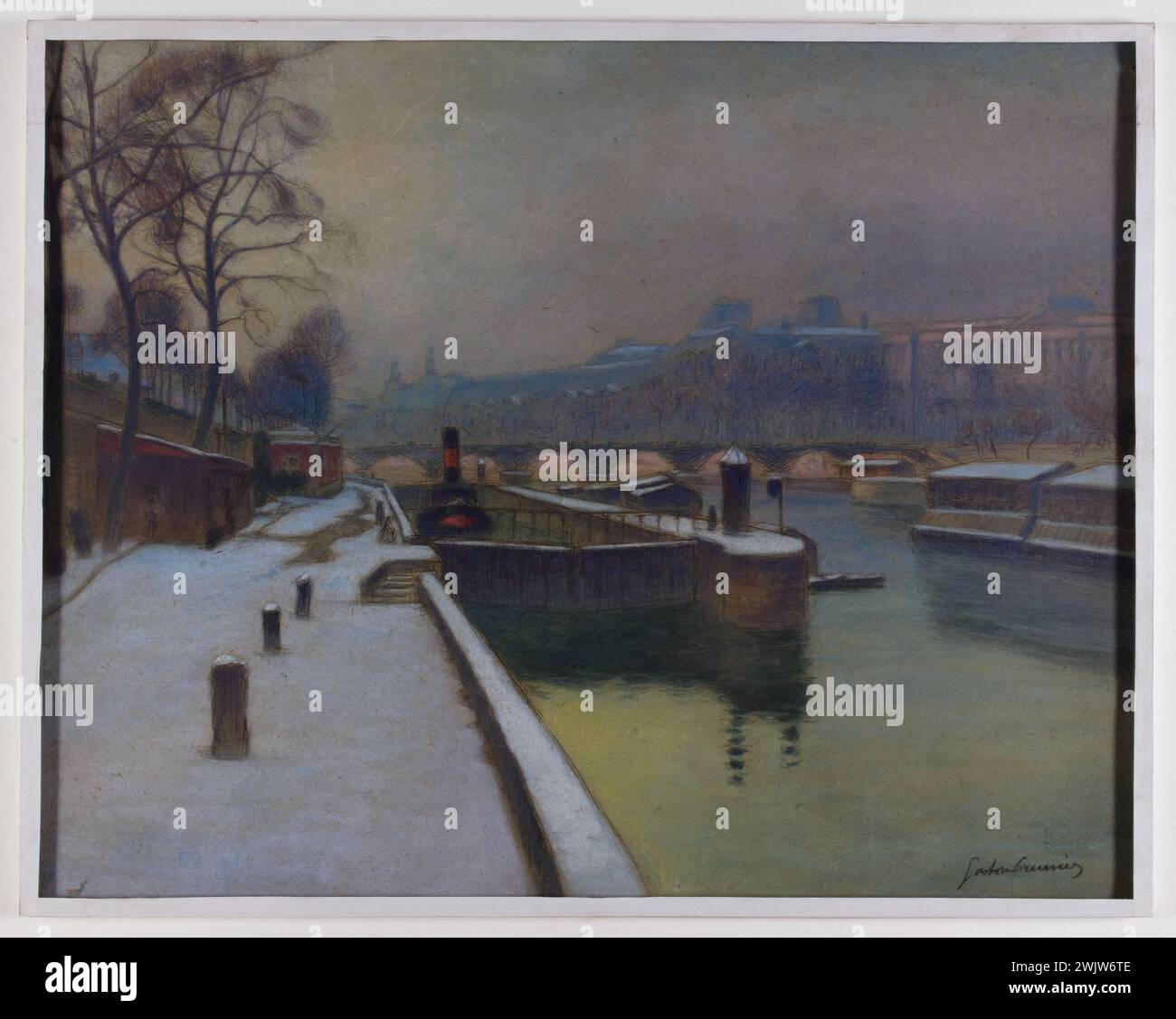 Gaston Prunier (1863-1927). "The currency lock". Pastel. Paris ...