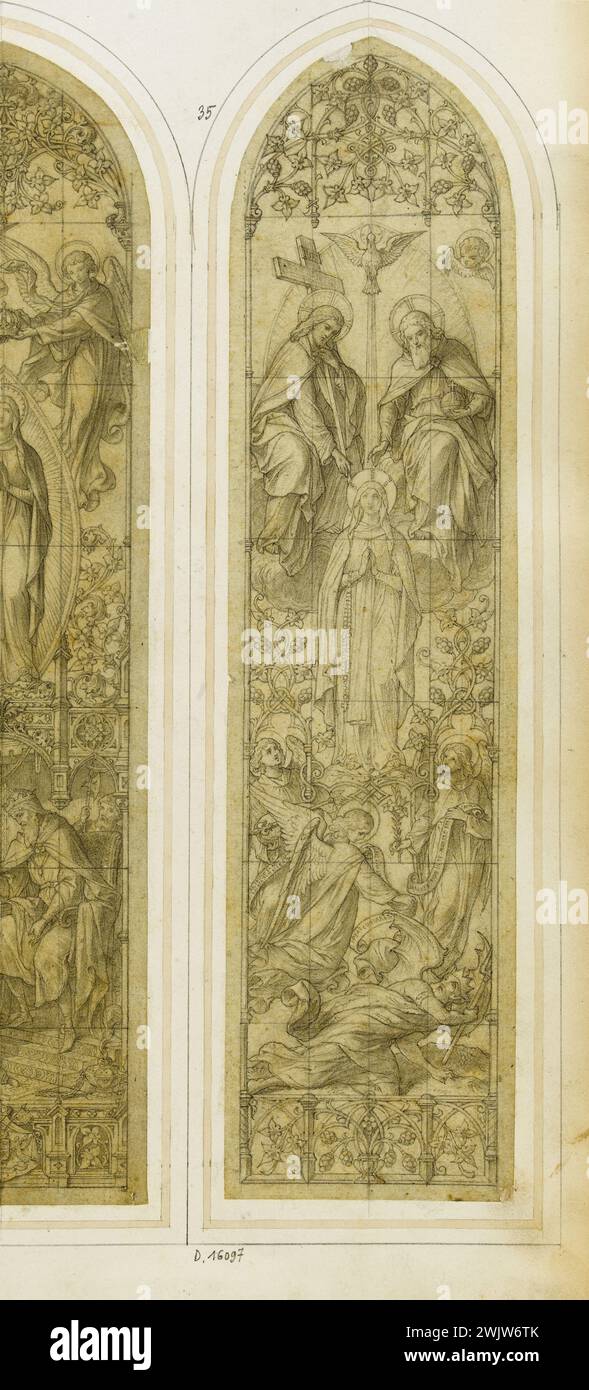 GSELL-Laurent workshop. Album n ° 3; stained glass project for the ...