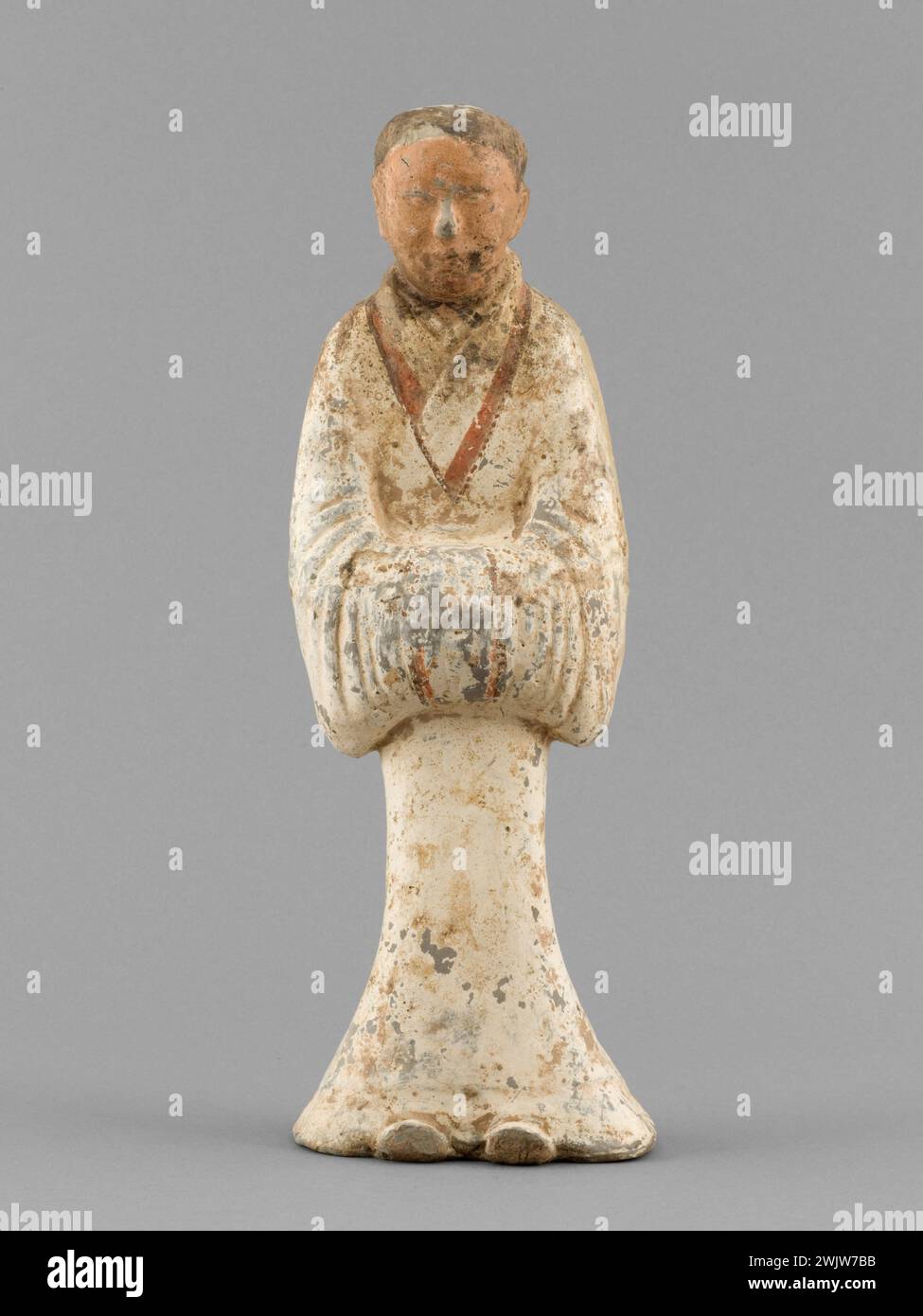 Mingqi servant. Terracotta. China, Western Han Dynasty (206 BC-9 AD). Paris, Cernuschi museum ...