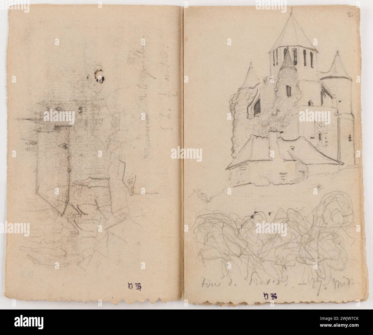 Victor Hugo (1802-1885). "Travel book, July 25-August 18, 1835: Tour de ...