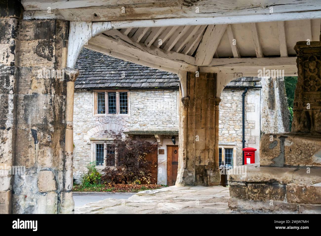 Castle Coombe, a pretty village in Wiltshire, which has many visitors ...