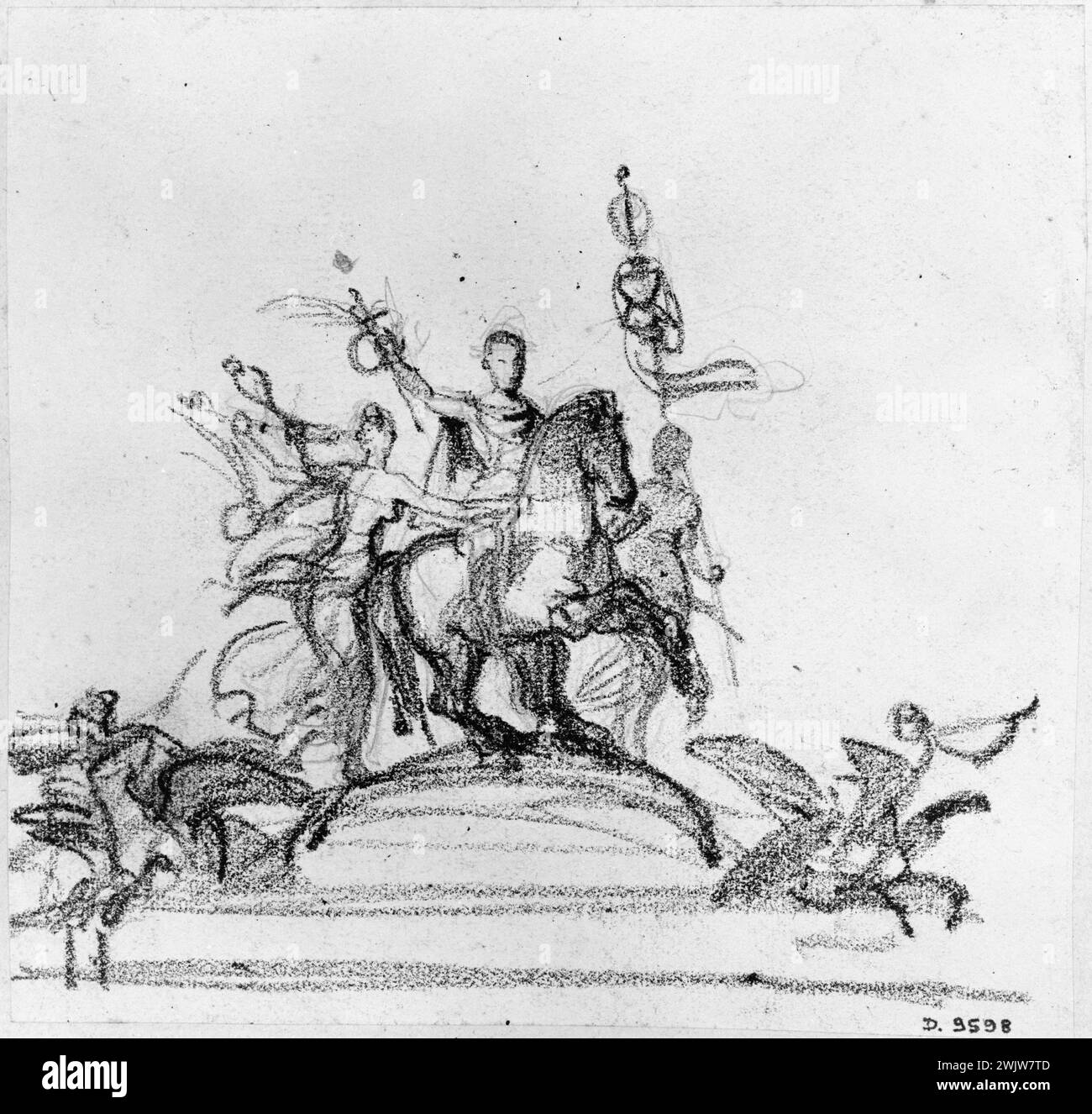 Achille Deveria (1800-1857). "Project for the coronation of the Arc de ...