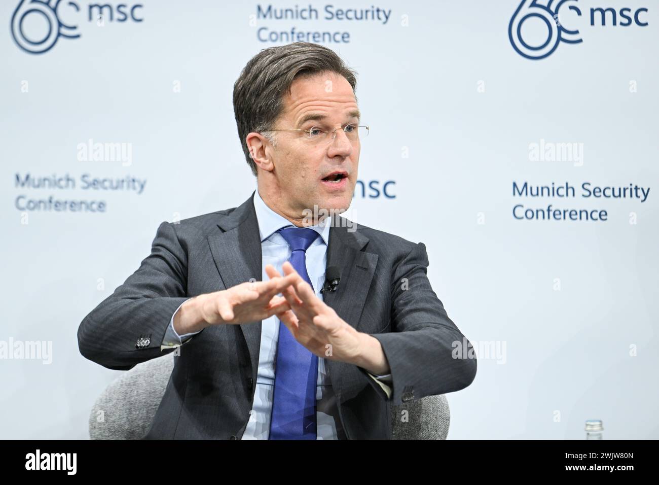 Munich, Germany. 17th Feb, 2024. Mark Rutte, Prime Minister of the ...