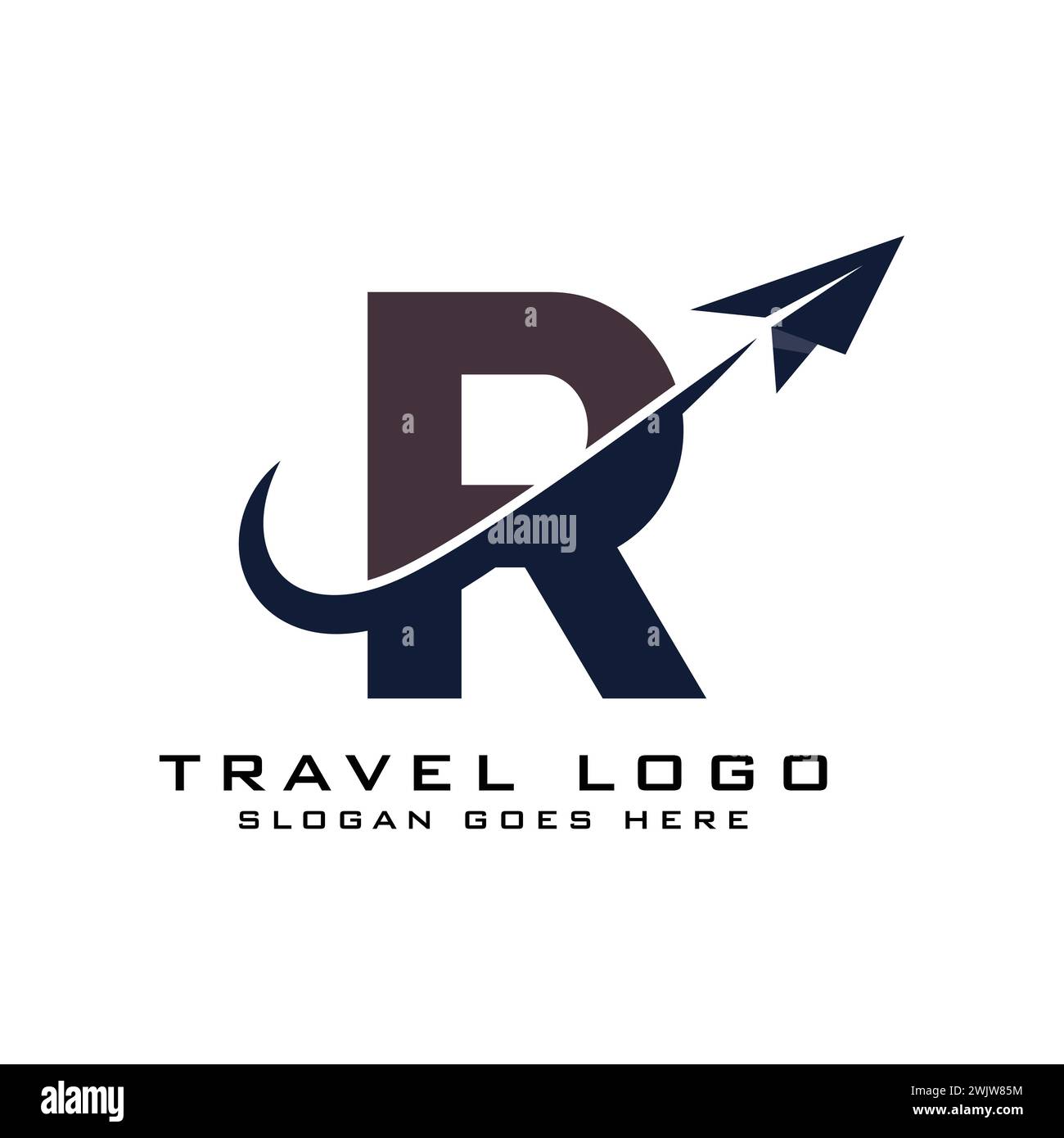R plane logo Stock Vector Images - Alamy