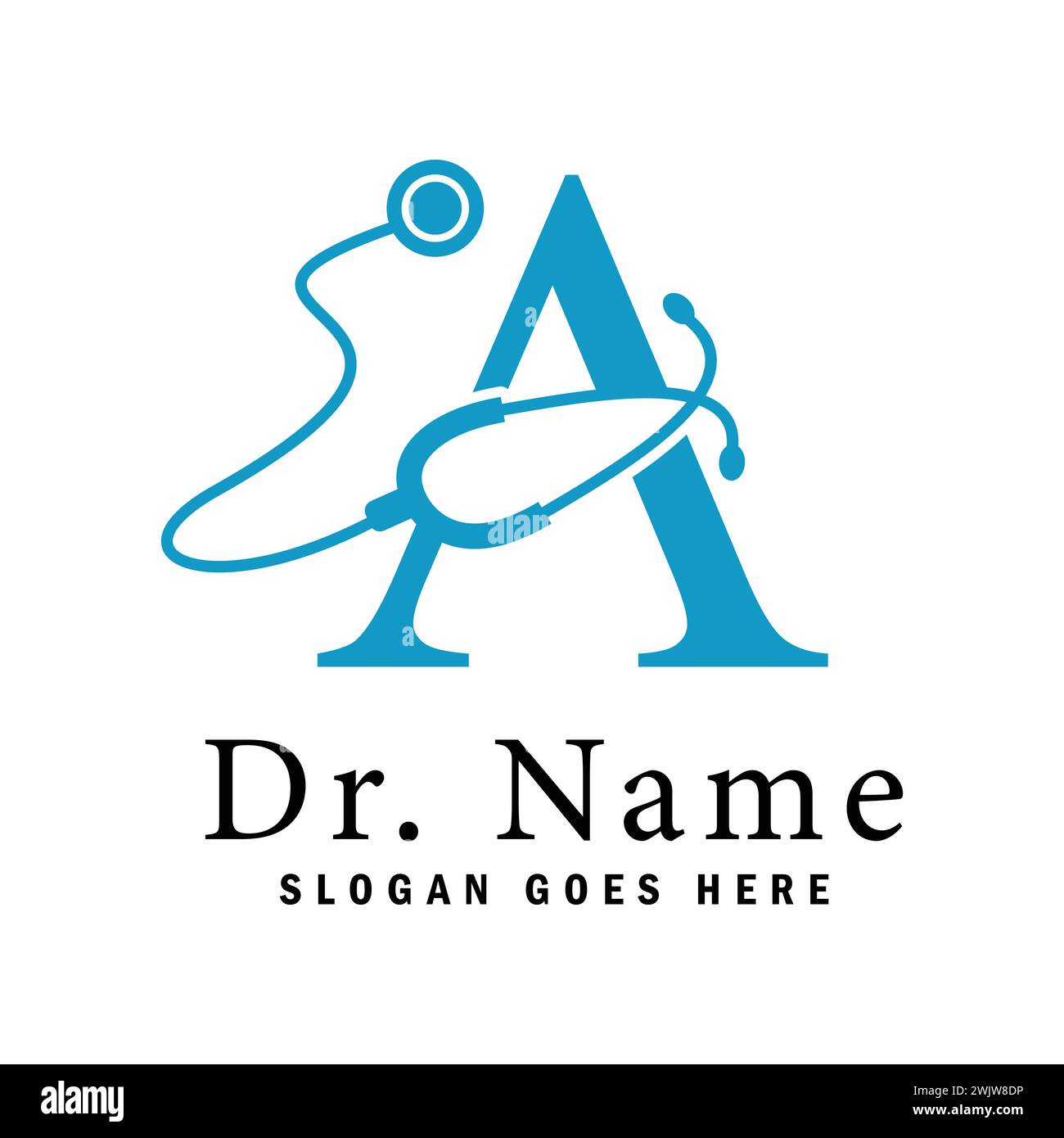 Letter A Stethoscope Logo. Alphabet A Doctor Business Icon Stock Vector ...