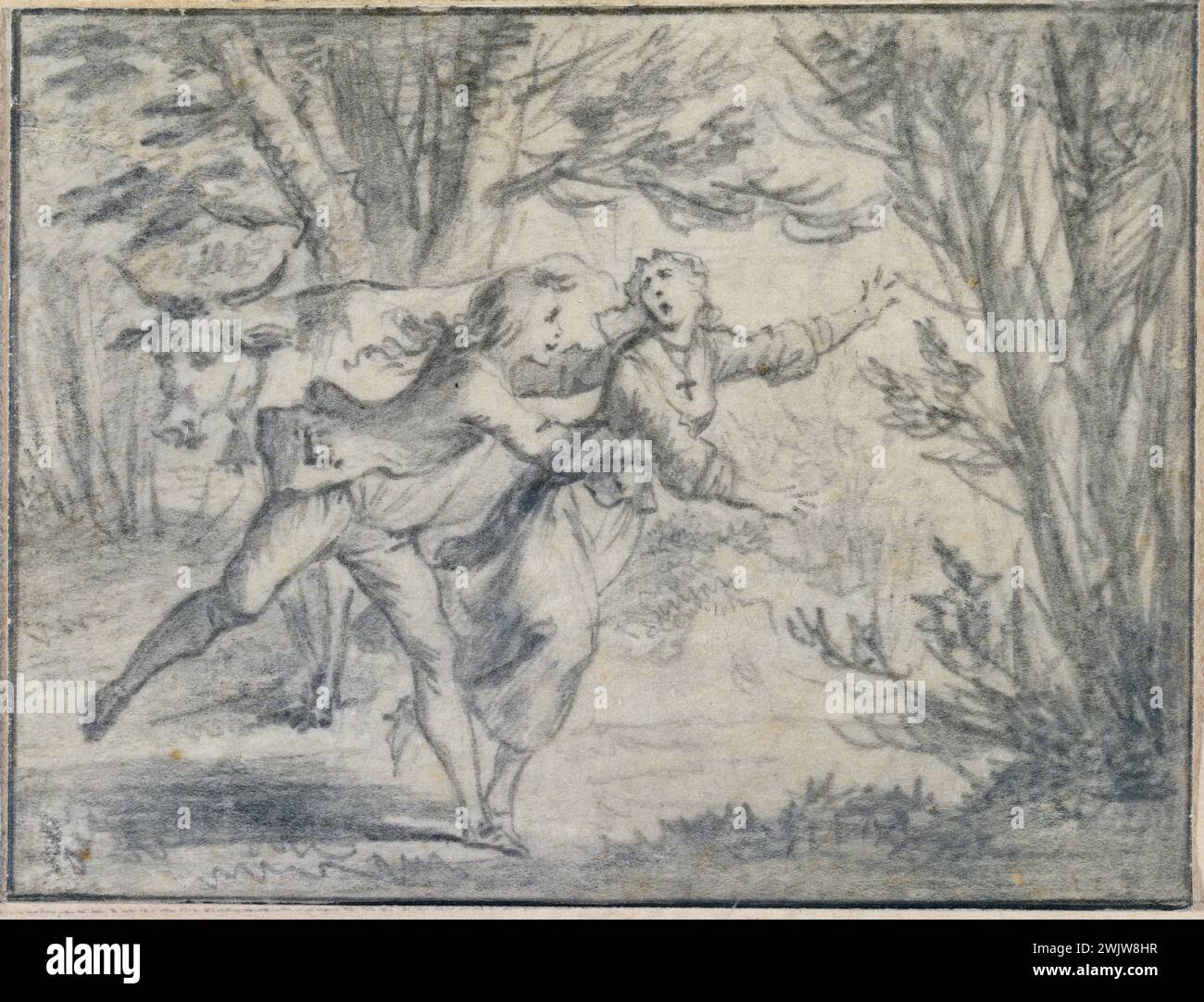Charles-Nicolas Cochin (1715-1790). "La Clochette, illustration for the ...