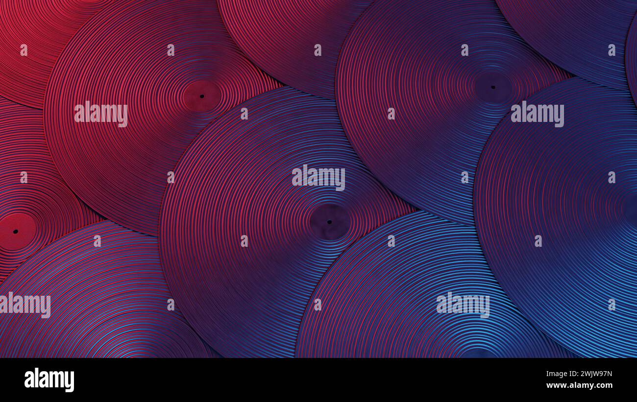 This image presents a vinyl record infused with retro wave aesthetics ...