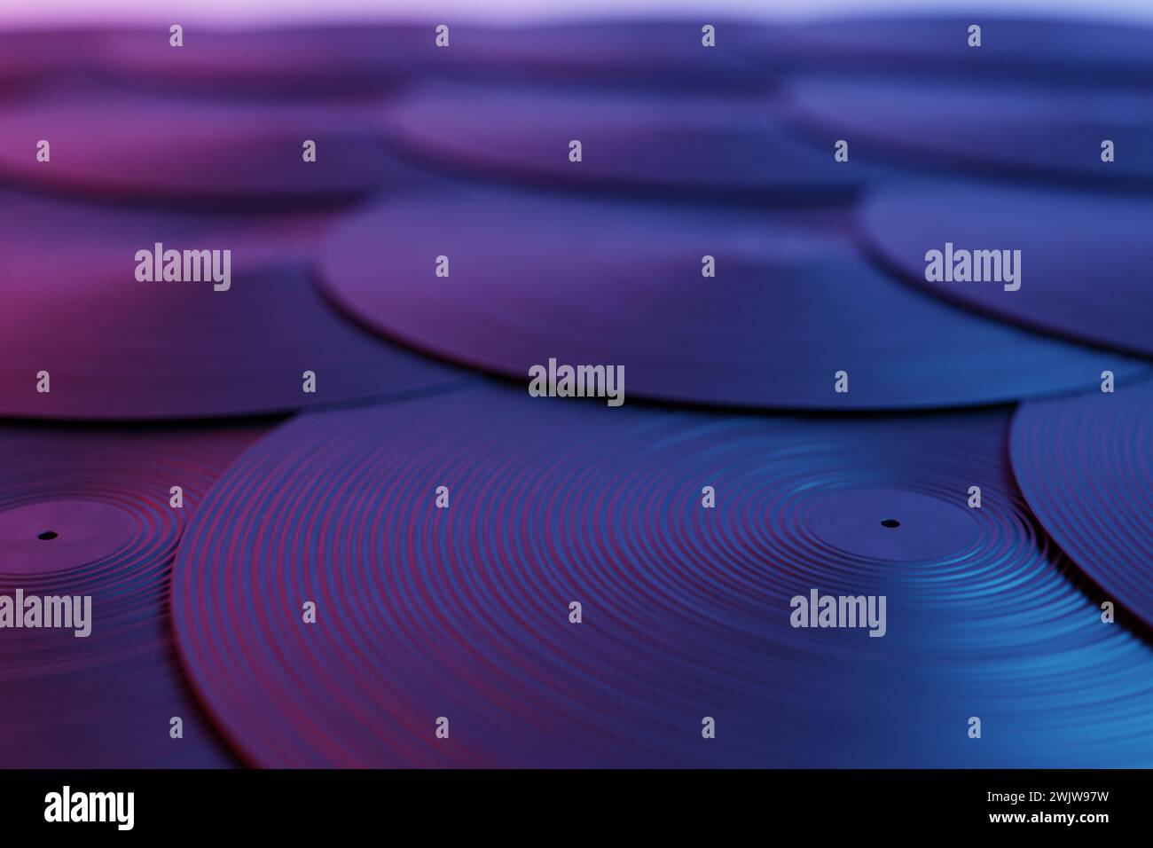 This image presents a vinyl record infused with retro wave aesthetics ...