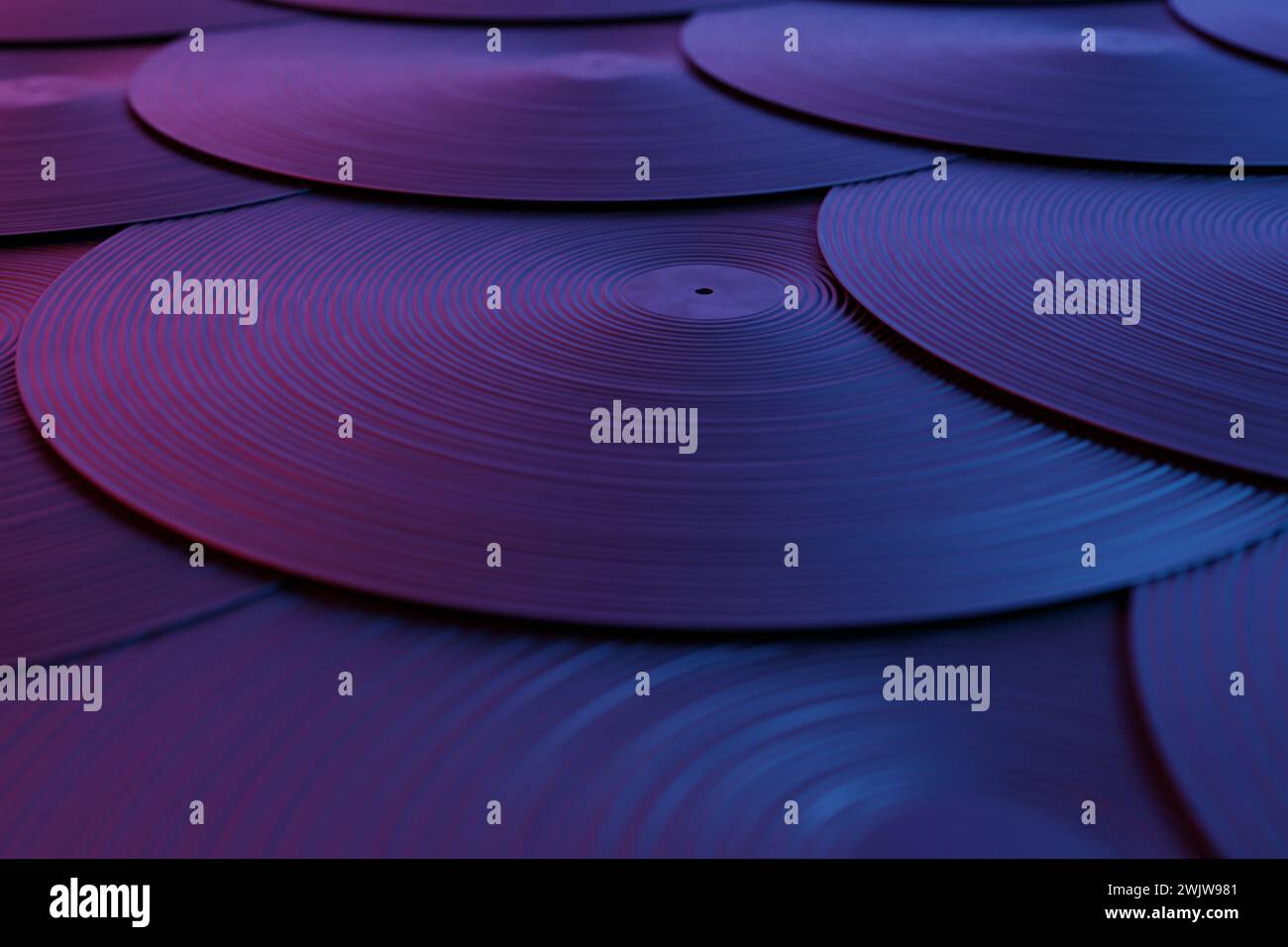 This image presents a vinyl record infused with retro wave aesthetics ...