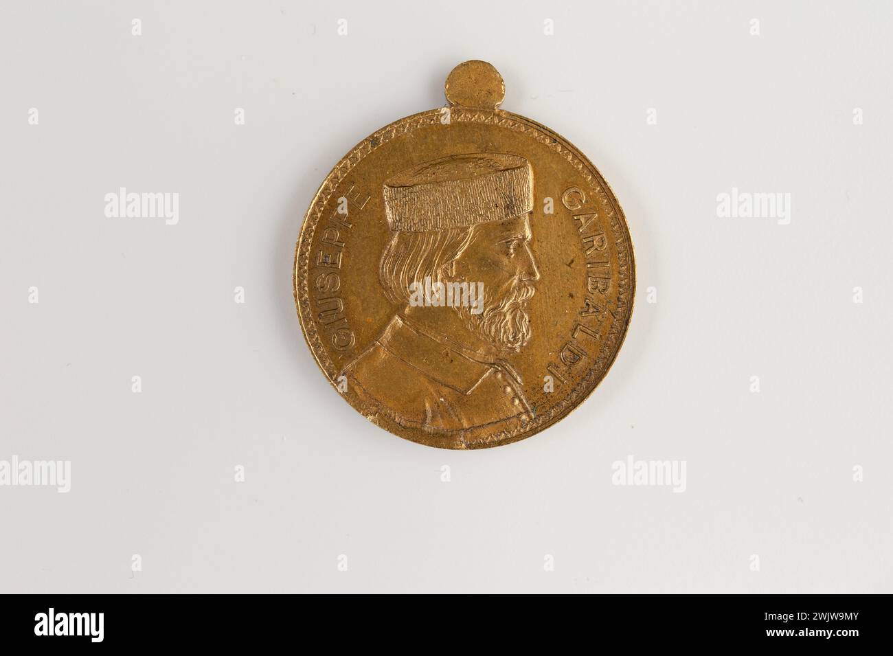 Carnavalet museum, medal collection Giuseppe Garibaldi bust right ...